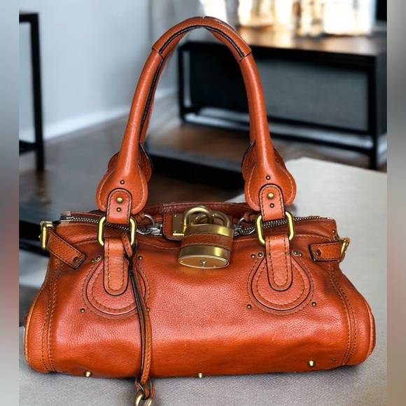 Chloe | Bags | Authentic Chloe Lock And Paddington Leather Shoulder ...